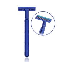 China Disposable Twin 2 Blade Shaving Razor with Lubricant Strip Stainless Steel Blade 6g for Men and Women for sale