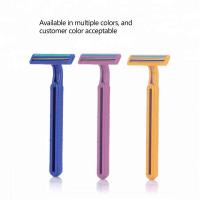 China Twin Blade With Display card package razor blade disposable for sale