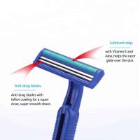 China Twin Blade With Display card package razor blade disposable for sale