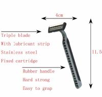 China Triple blades disposable hotel shaving razor,removable shaving razor for man for sale