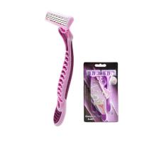 China Disposable Triple Blade Razor 6g Stainless Steel Shaving Razor Blue Green for sale