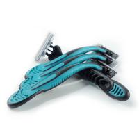 China Disposable Triple Blade Razor 6g Stainless Steel Shaving Razor Blue Green for sale