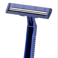 China Disposable Twin Blade Plastic Razor D211L Blue Green Stainless Steel Shaving Razor 6g for sale