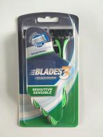 China Disposable Twin Blade Plastic Razor D211L Blue Green Stainless Steel Shaving Razor 6g for sale