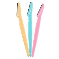 China 3-Piece Eyebrow Razor Set with Stainless Steel Blades 7+ Shaves for sale