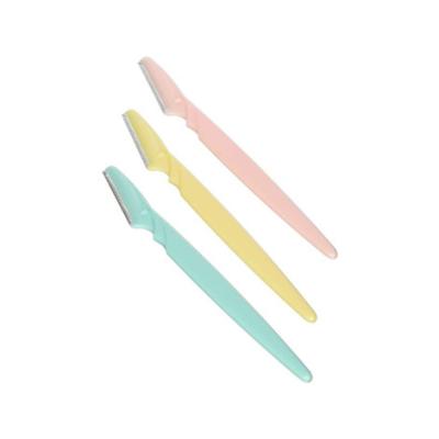 China Colours Eyebrow Razor 6pcs Set Stainless Steel Blade Facial Hair Trimmer Shaper for Women for sale