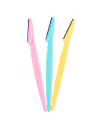 China L-Shaped Eyebrow Razor 3 Pcs Stainless Steel Blade Precision Trimmer for Women for sale