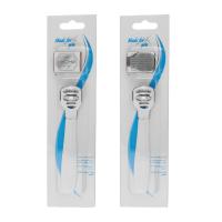 China Stainless Steel Pedicure Callus Shaver Set 22x25mm with 10 Replacement Blades for Professional Foot Care for sale