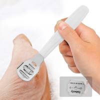 China Stainless Steel Pedicure Callus Shaver Set 22x25mm with 10 Replacement Blades for Professional Foot Care for sale
