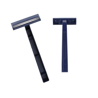 China Disposable Twin Blade Shaving Razor with Ergonomic Plastic Handle 10N-15N Sharpness for sale
