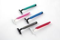 China triple blade disposable travel shaving stick stand razor for sale