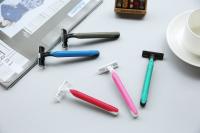 China triple blade disposable travel shaving stick stand razor for sale