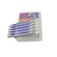 China triple blade disposable travel shaving stick stand razor for sale