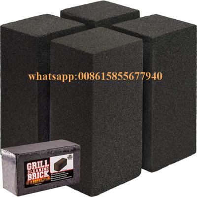 China Lava Grill Stone Cleaning Blocks 4 Pack Pumice Brick Cleaner for Griddle Grills with Aluminum Handle for sale