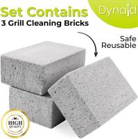 China Grill Stone Cleaning Block 10x7x4cm Pack of 3 Reusable Pumice Brick for Flat Top Griddles BBQ Grate Cleaner for sale