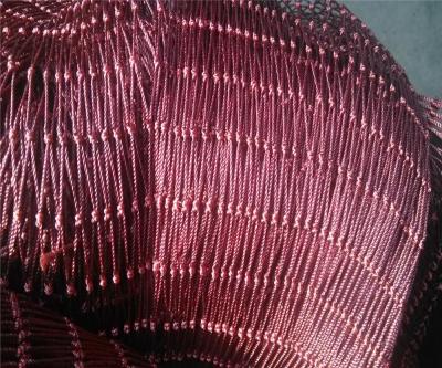 China Nylon Fishing Net Monofilament Multifilament Double Knot Selvage 100m Safety Nets China Red de Pesca for sale