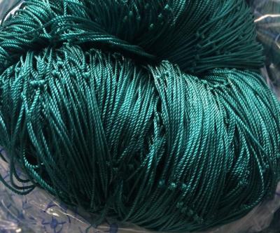 China Green Nylon Multifilament Fishing Nets 210D 9 Strand 100m Length for Commercial Fishing for sale