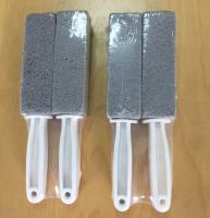 China Pumice Stone Toilet Cleaning Brush with Handle 24x3.8cm Removes Hard Water Stains Rust Scale for sale