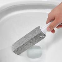 China Disposable Pumice Stone Toilet Cleaner with Handle 24x3.8cm Foam Glass Hard Water Ring Remover for sale