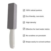 China Foam Glass Toilet Pumice Cleaning Stone 24cm Handle Hard Water Stain Remover for sale