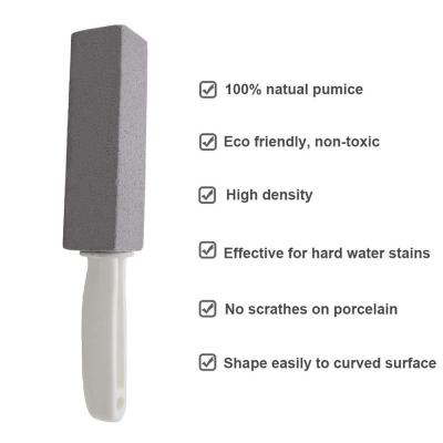 China Foam Glass Toilet Pumice Cleaning Stone 24cm Handle Hard Water Stain Remover for sale