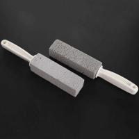China Pumice Stone Toilet Bowl Cleaning Brush with Handle for Hard Water Rings Calcium Rust Removal for sale