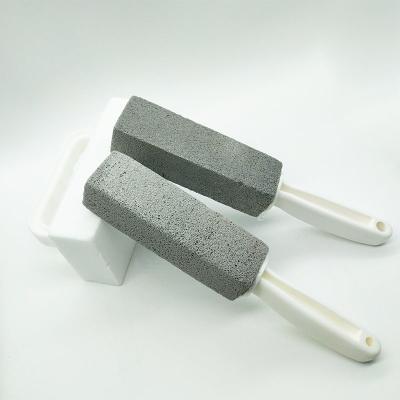 China Pumice Toilet Bowl Cleaning Stone with Handle 1 Pack Removes Stains Limescale Hard Water Rings Calcium Buildup for sale
