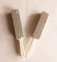 China Pumice Cleaning Stone with Handle Toilet Bowl Brush Hard Water Ring Remover 150g for sale