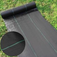 China Heavy Duty Woven Ground Cover Landscape Fabric PP Weed Barrier Mat 3x200 ft 90gsm for sale