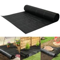 China PP Woven Weed Barrier Fabric 5.0oz Heavy-Duty Ground Cover 4x250ft for Garden Driveway for sale