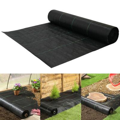 China PP Woven Weed Barrier Fabric 5.0oz Heavy-Duty Ground Cover 4x250ft for Garden Driveway for sale