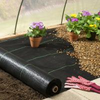 China PP Woven Weed Barrier Fabric 5.0oz Heavy-Duty Ground Cover 4x250ft for Garden Driveway for sale
