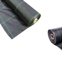China PP Woven Weed Barrier Fabric Heavy Duty 80-150g/m2 UV Resistant Ground Cover Mat 1x10m for sale