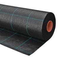 China PP Woven Weed Barrier Landscape Fabric 3.2 oz Heavy Duty 250 FT Roll Anti Weed Mat for sale