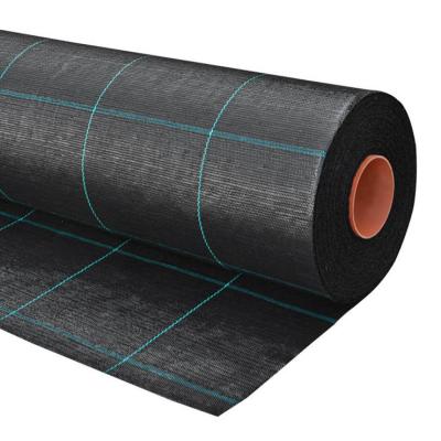 China PP Woven Weed Barrier Landscape Fabric 3.2 oz Heavy Duty 250 FT Roll Anti Weed Mat for sale