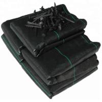 China PP Woven Weed Barrier Landscape Fabric 3.2 oz Heavy Duty 250 FT Roll Anti Weed Mat for sale