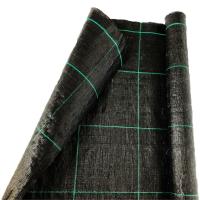 China PP Woven Weed Barrier Fabric 90g/m2 1.6m Wide Heavy Duty Garden Landscape Mat for sale