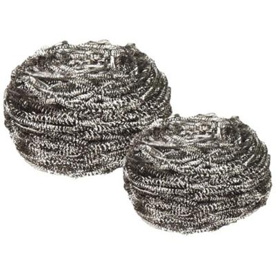 China Stainless Steel Wire Scourer Scrubber 300 Series 72 Count Kitchen Cleaning Pads for sale