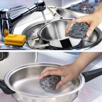 China Heavy Duty Stainless Steel Scrubber 50g 12 Pack 300 Series 18-8 Nickel Wire for sale