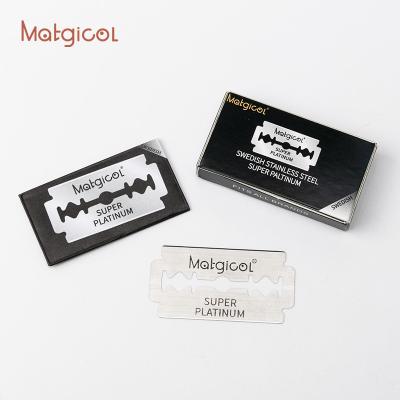 China Stainless Steel Double Edge Safety Razor Blades 100 Count Platinum Coated for sale