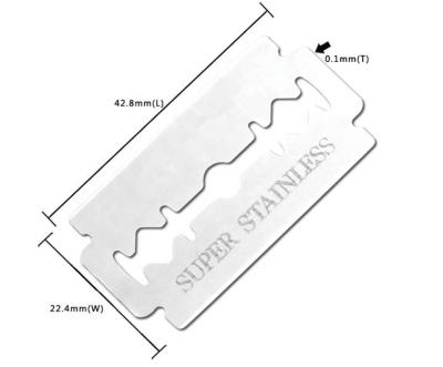 China Double Edge Safety Razor Blades 100 Count Platinum Coated Japanese Stainless Steel for sale