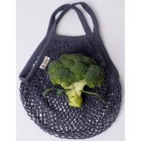 China Reusable Cotton Mesh Net Shopping Bag with Long Handle 35x40cm Eco Friendly for sale