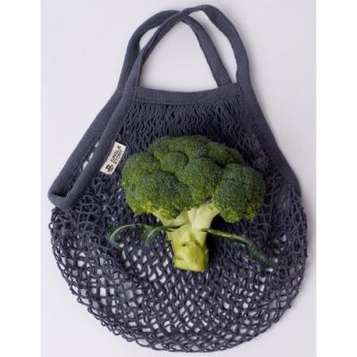 China Reusable Cotton Mesh Net Shopping Bag with Long Handle 35x40cm Eco Friendly for sale