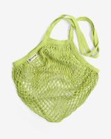 China Organic Cotton Reusable Mesh Grocery Bags 35x40cm Produce String Shopping Bags with Long Handles for sale