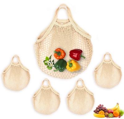 China Washable Reusable Cotton Mesh Shopping Bag 35x40cm Custom Logo Eco Friendly for sale