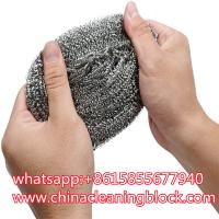 China Stainless Steel Scouring Pads 6 Pack 18/8 Chromium Nickel Wire Scrubber for Kitchen Cleaning for sale