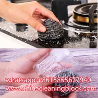 China Stainless Steel Scouring Pads 6 Pack 18/8 Chromium Nickel Wire Scrubber for Kitchen Cleaning for sale