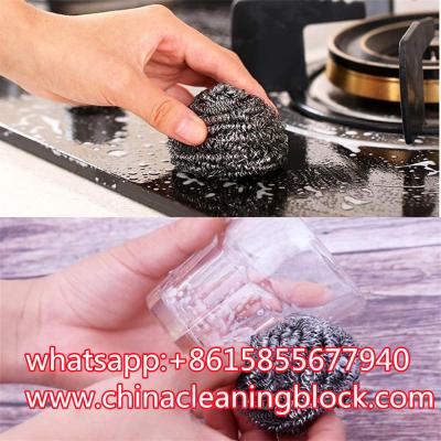 China Stainless Steel Scouring Pads 6 Pack 18/8 Chromium Nickel Wire Scrubber for Kitchen Cleaning for sale