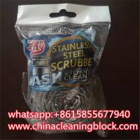China Non-Rust Stainless Steel Scrubber 300 Series 72 Pack Kitchen Scouring Pad for sale