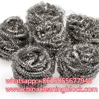 China Non-Rust Stainless Steel Scrubber 300 Series 72 Pack Kitchen Scouring Pad for sale
